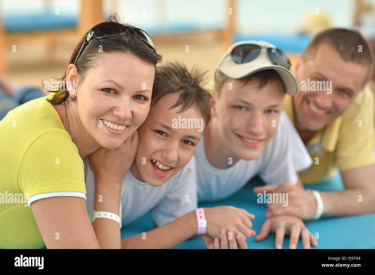 Happy family having fun Stock Photo - Alamy