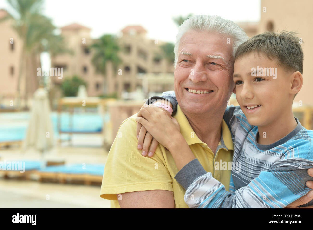 grandfather with grandson Stock Photo - Alamy