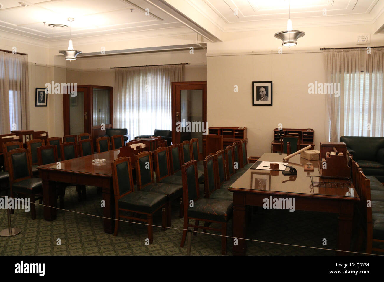 Inside Old Parliament House in Canberra, now the Museum of Australian ...