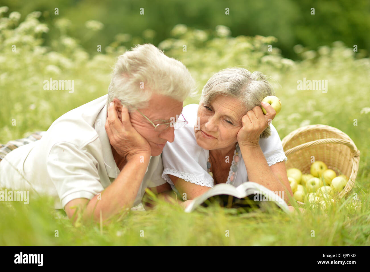 Loving elderly couple Stock Photo - Alamy