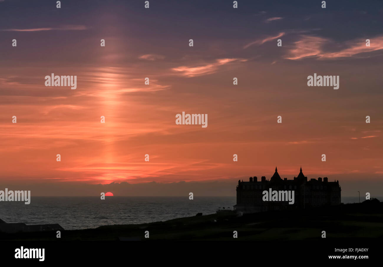 Ray of Sunlight, Headland Hotel, Newquay, Cornwall, UK Stock Photo - Alamy