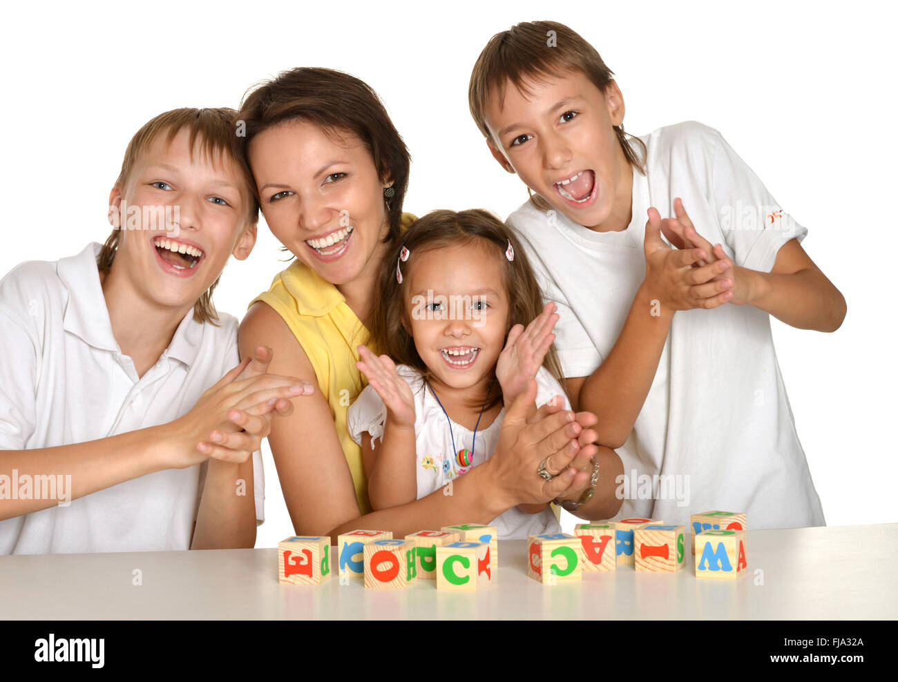 Mother and her kids Stock Photo - Alamy