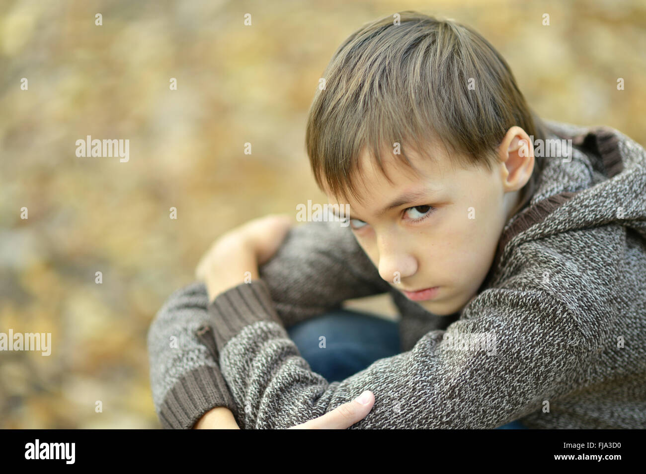 Little sad boy Stock Photo - Alamy