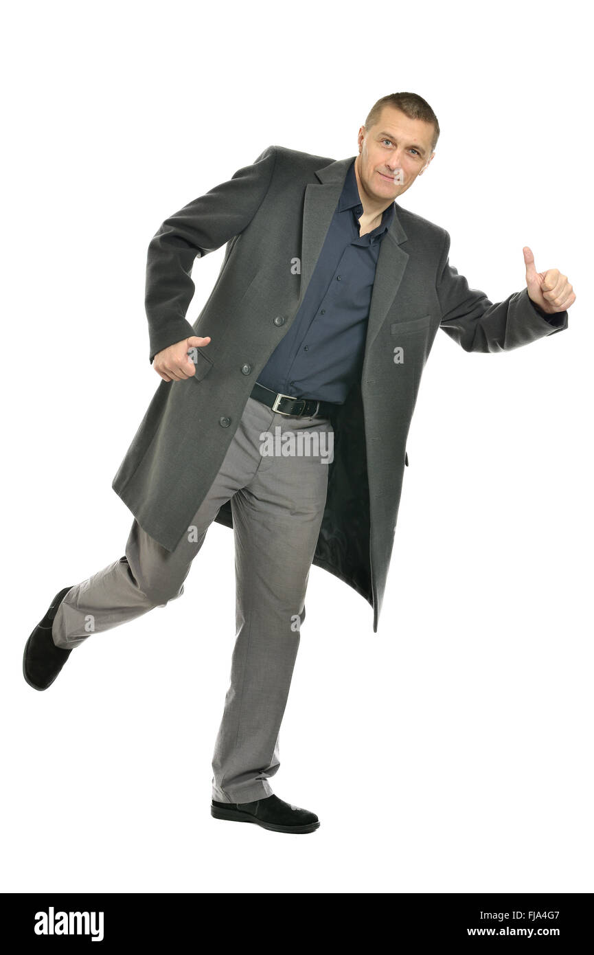 Handsome Man in coat Stock Photo - Alamy