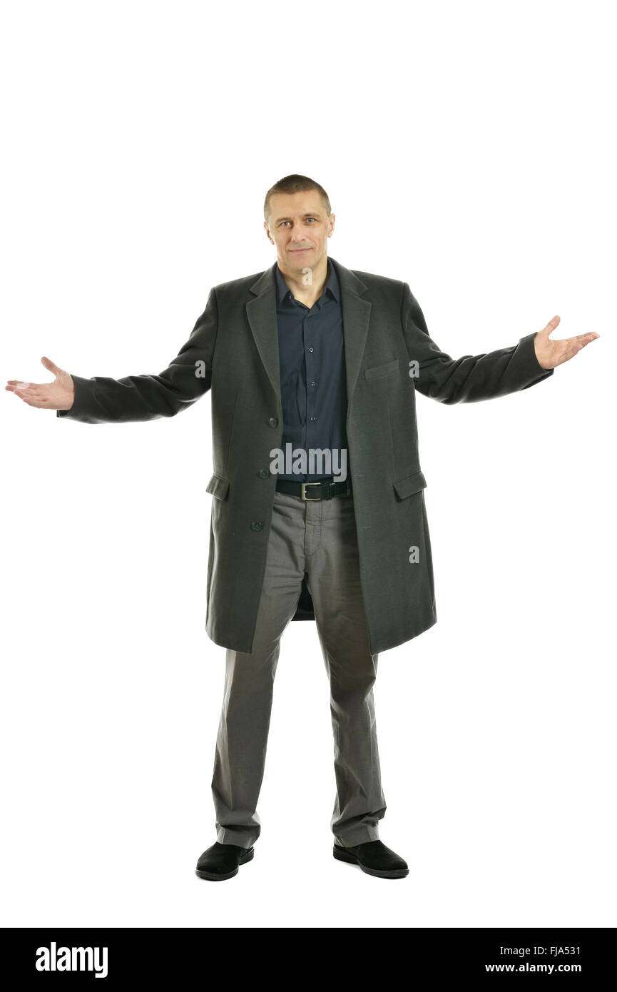Handsome Man in coat Stock Photo - Alamy