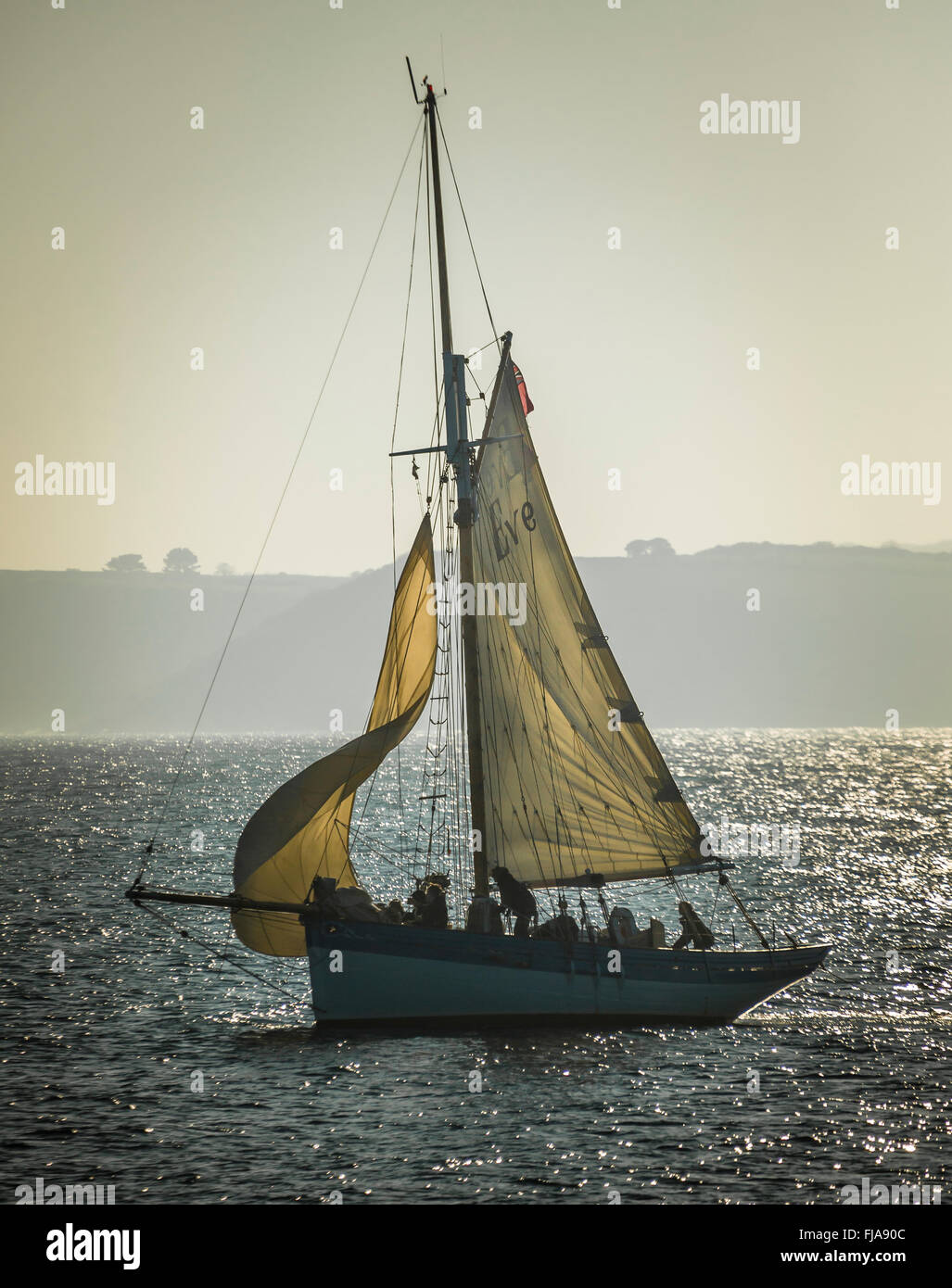 Sail Training, Fal Estuary, Cornwall, UK Stock Photo - Alamy