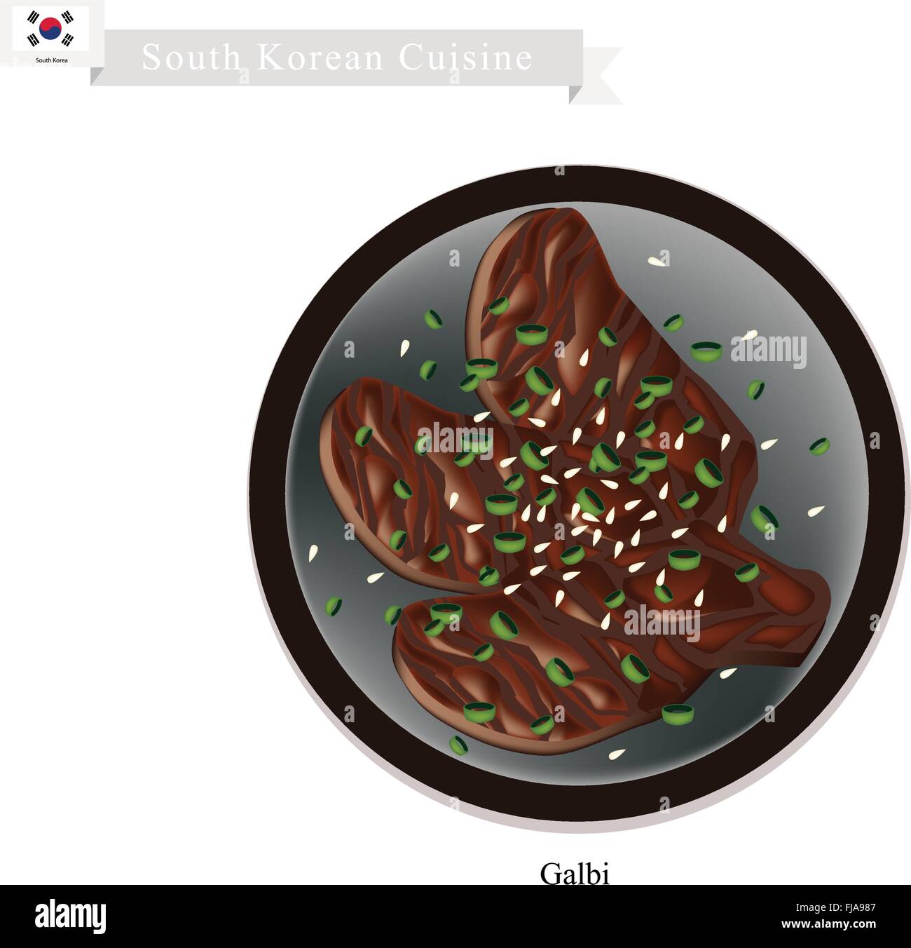 Chicken galbi Stock Vector Images - Alamy