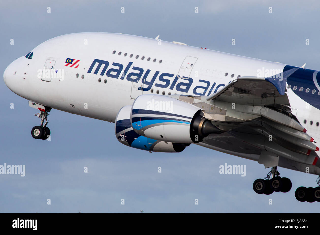 Malaysian Airlines Airbus A380 Aircraft Stock Photo - Alamy