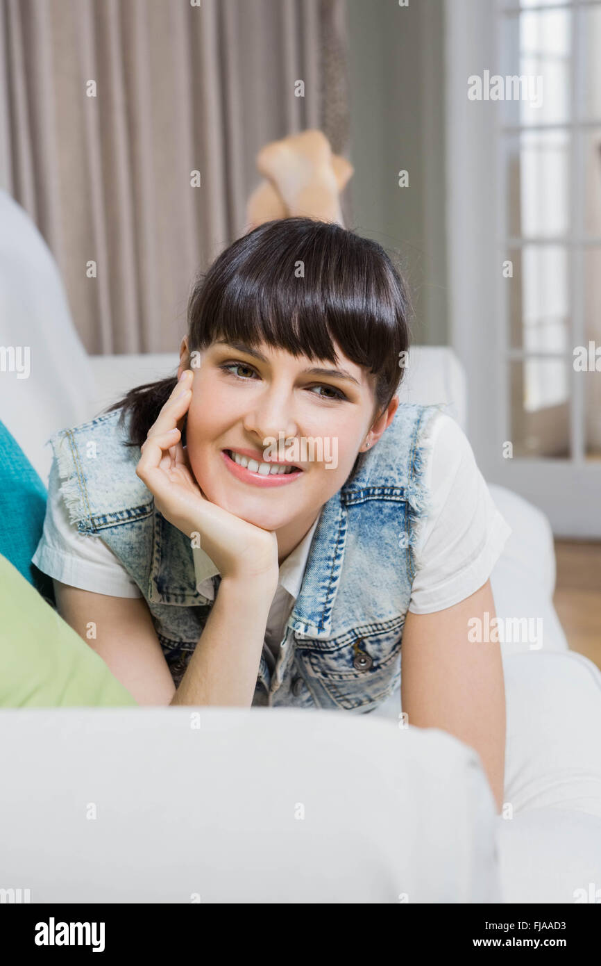 Beautiful young female relaxing on hi-res stock photography and images ...