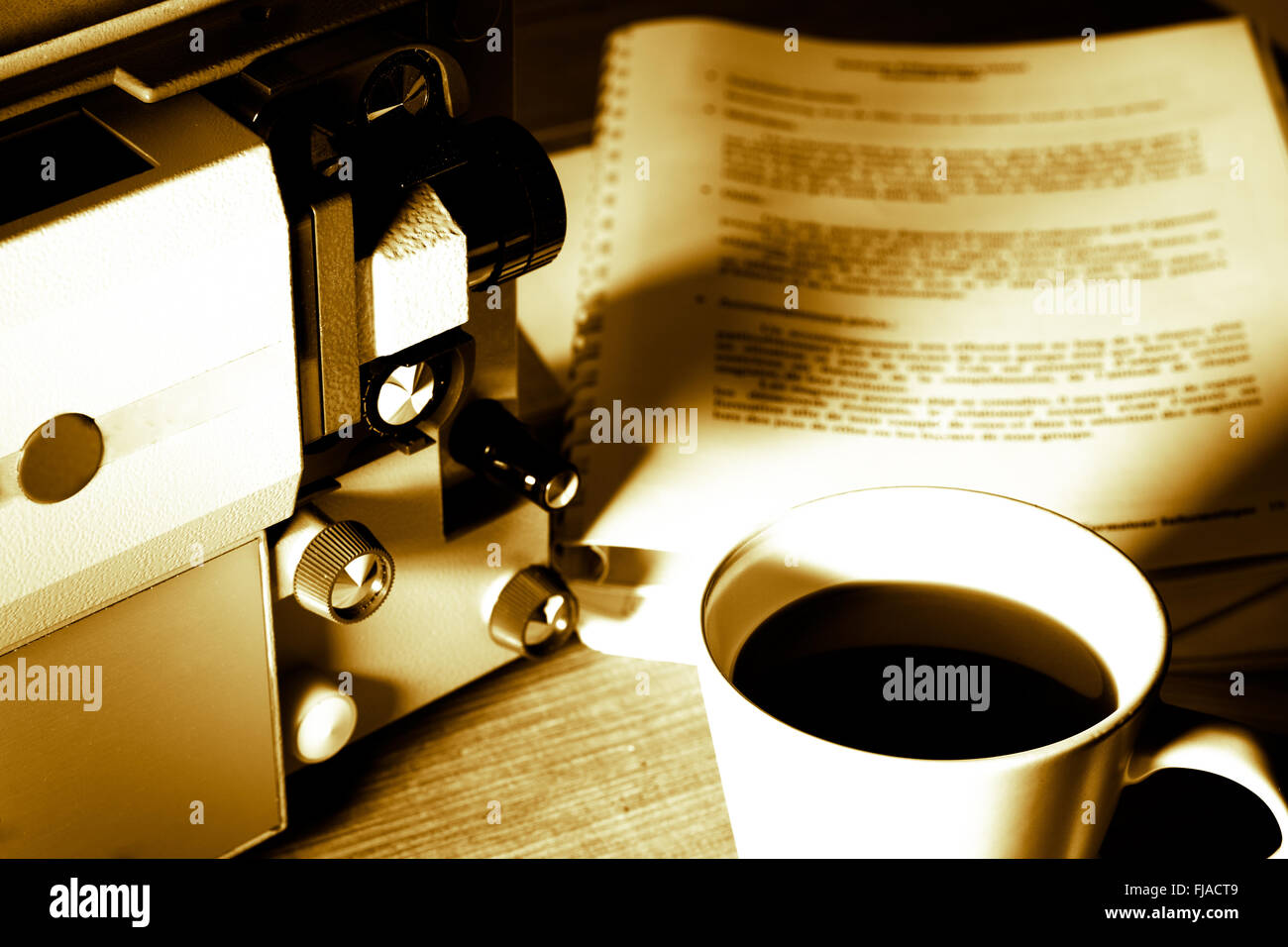 Writing screenwriter super 8 time Stock Photo - Alamy