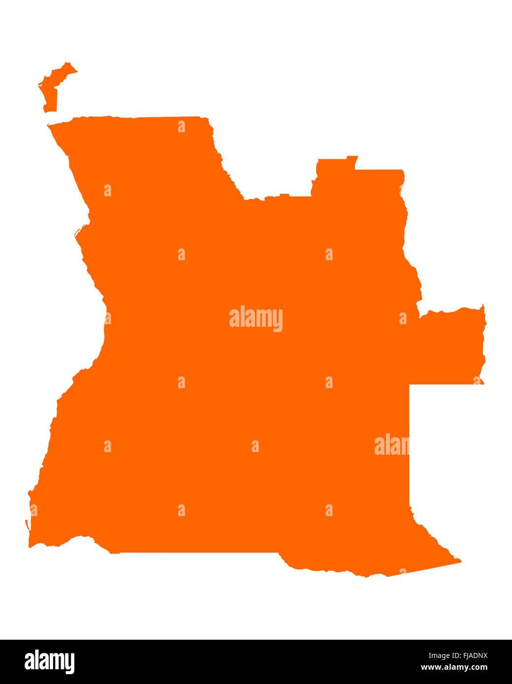 Map of Angola Stock Photo - Alamy