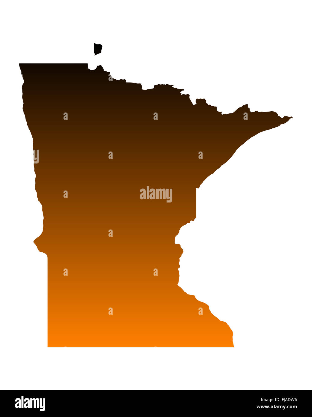 Map of Minnesota Stock Photo - Alamy