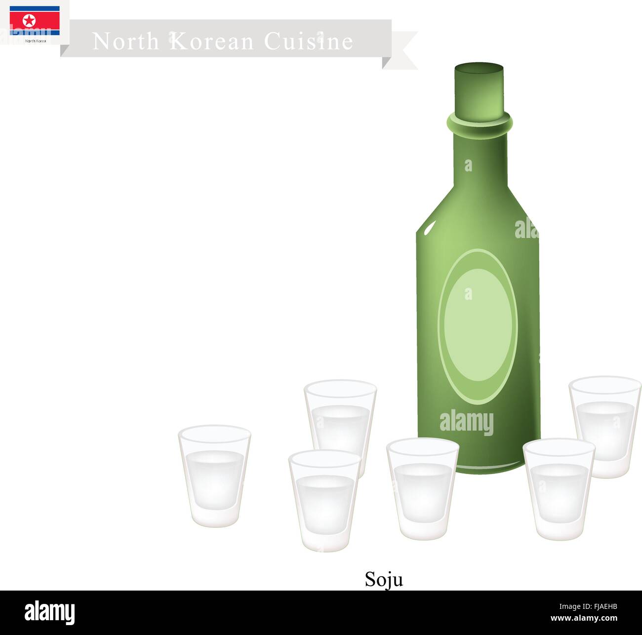 Korean Cuisine, Soju or Korean Traditional Distilled Beverage ...