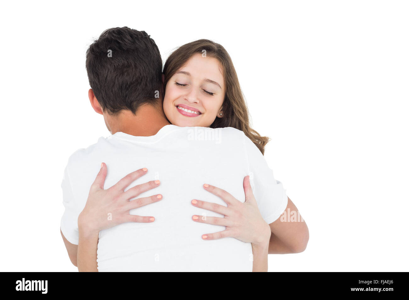 Cute couple hugging Stock Photo - Alamy