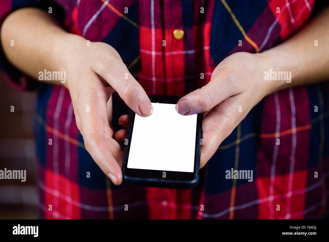 Feminine hands using smartphone Stock Photo - Alamy