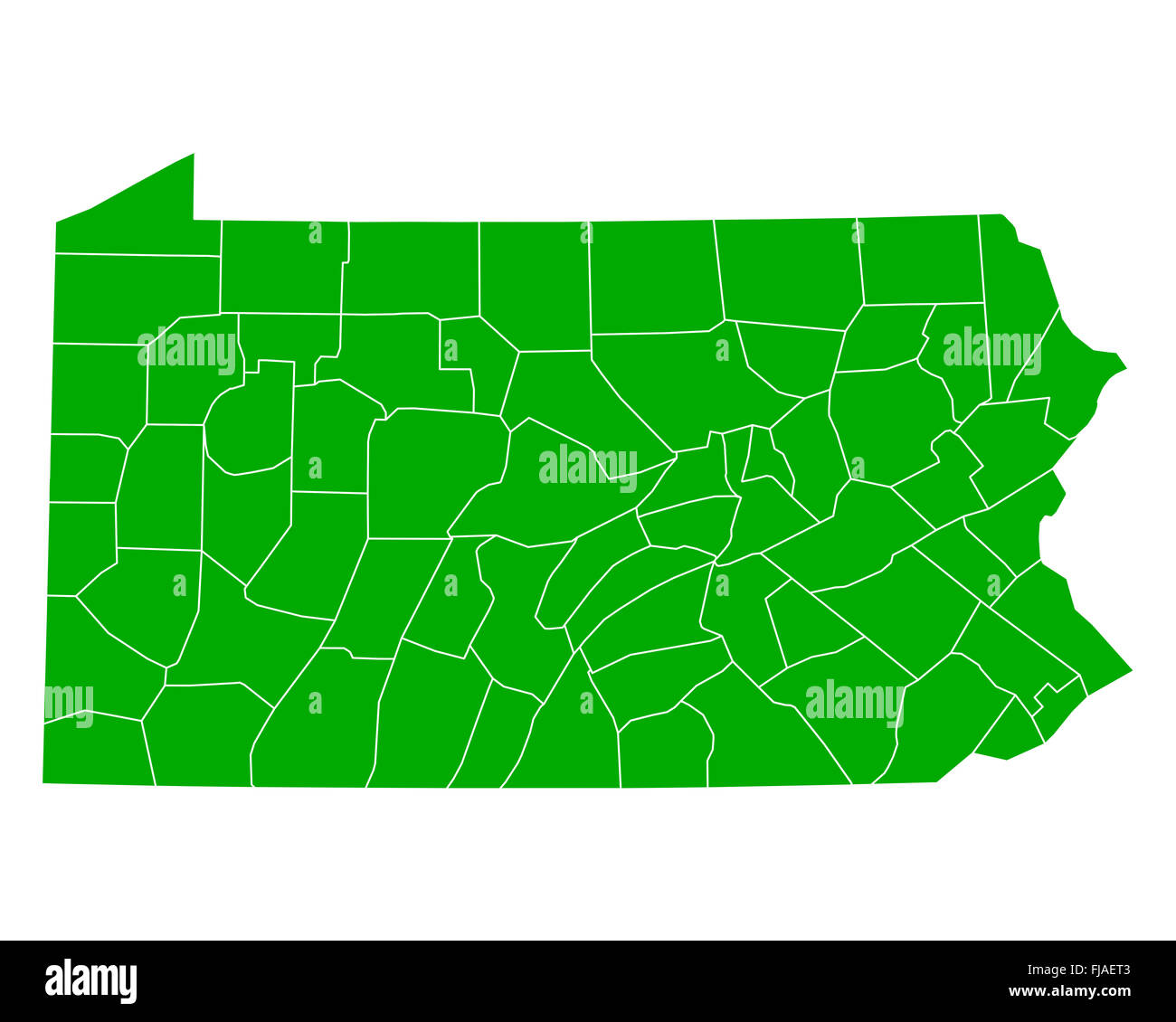 Map of Pennsylvania Stock Photo - Alamy