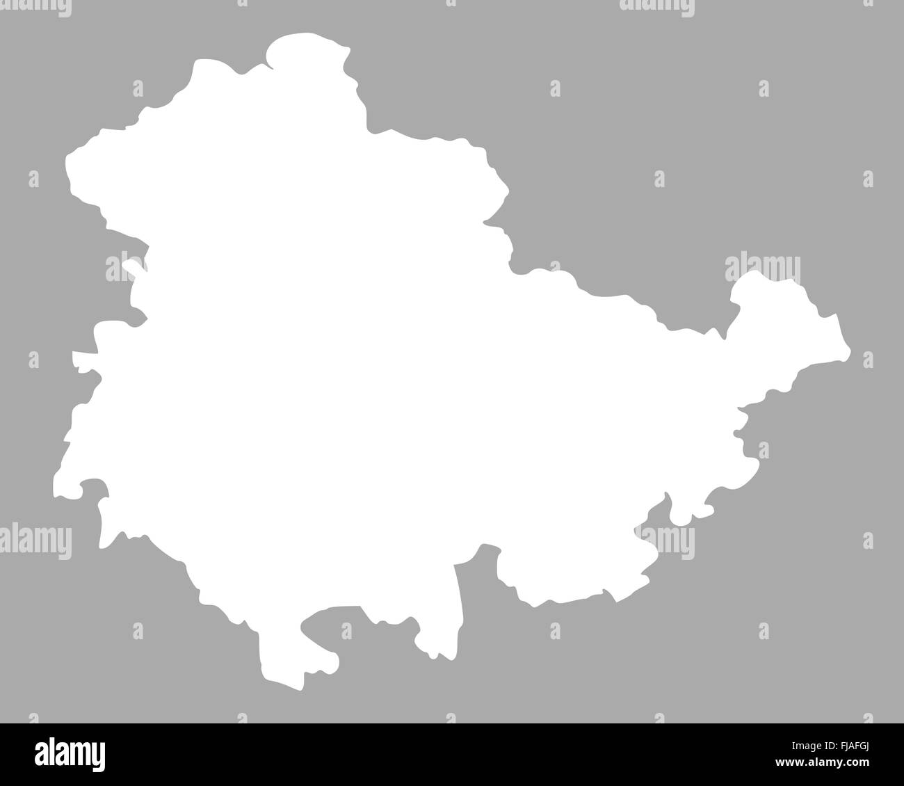 Map of Thuringia Stock Photo - Alamy