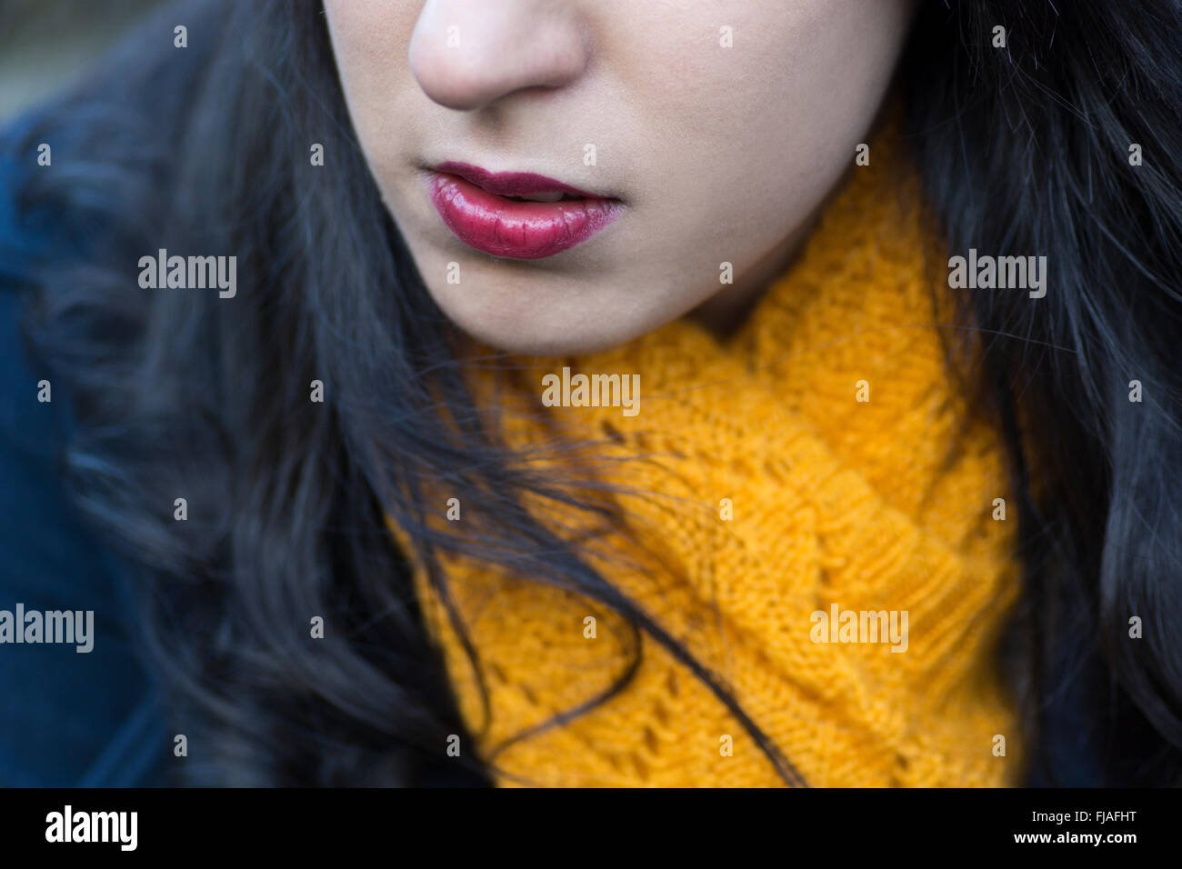 Girl close up lips hi-res stock photography and images - Alamy