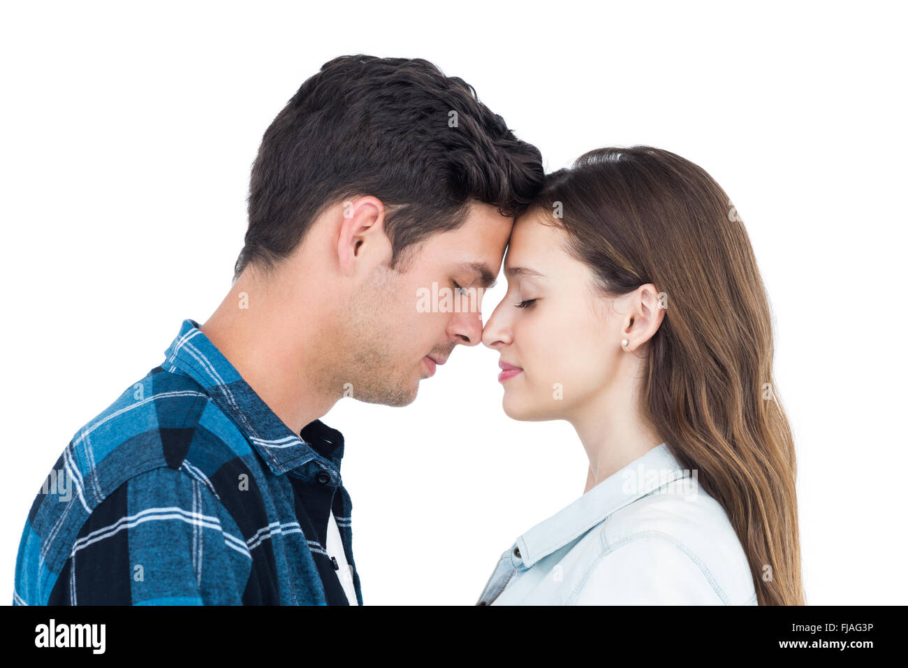 Head against head hi-res stock photography and images - Alamy