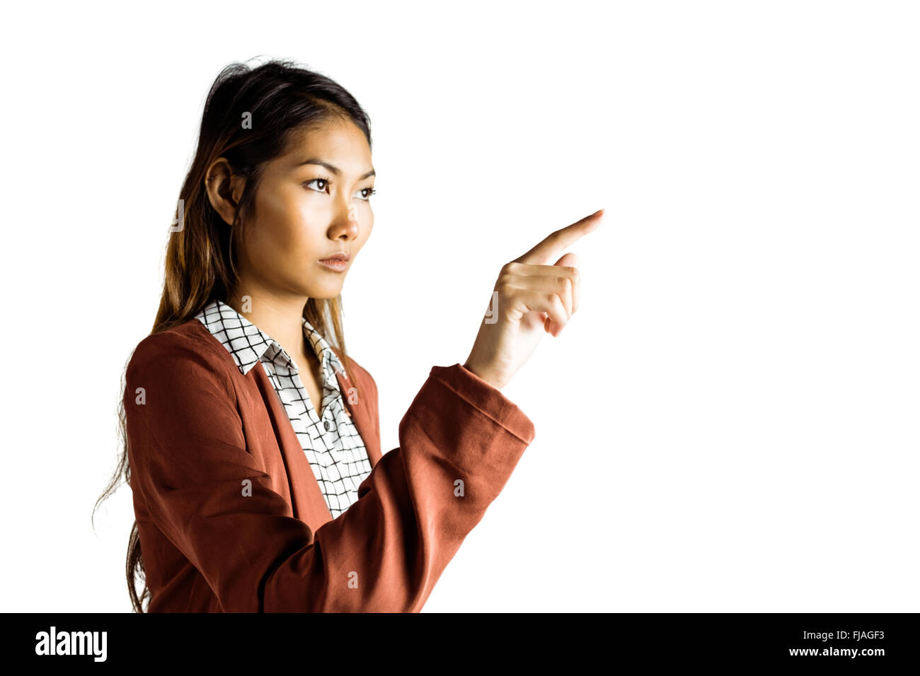 Pointing pose Cut Out Stock Images & Pictures - Alamy