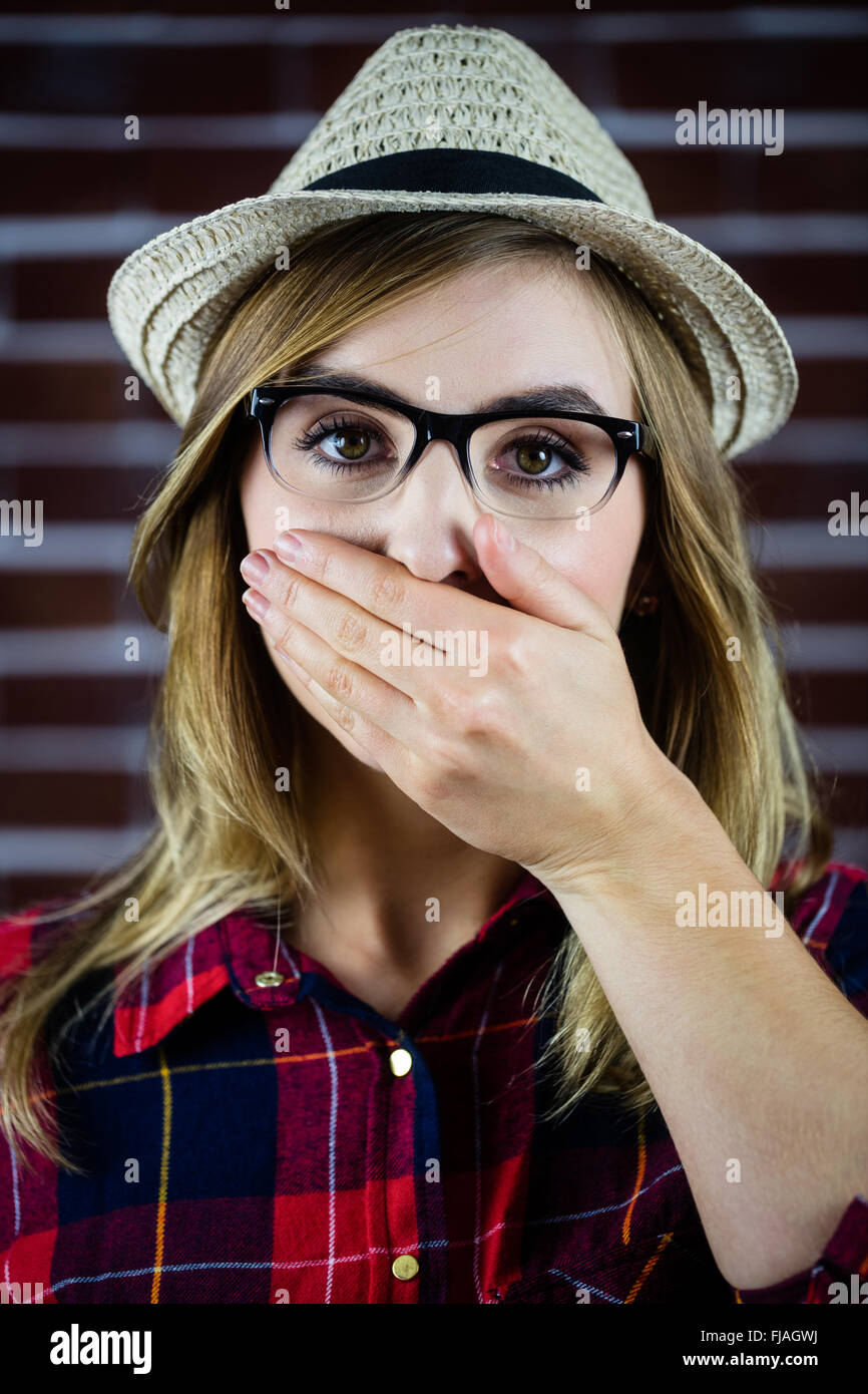 Hand covering mouth hi-res stock photography and images - Alamy