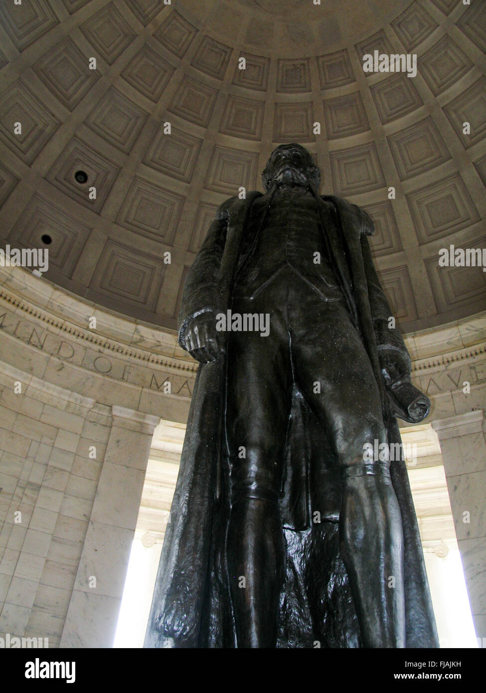Bronze statue of Jefferson inside the Thomas Jefferson Memorial Stock ...