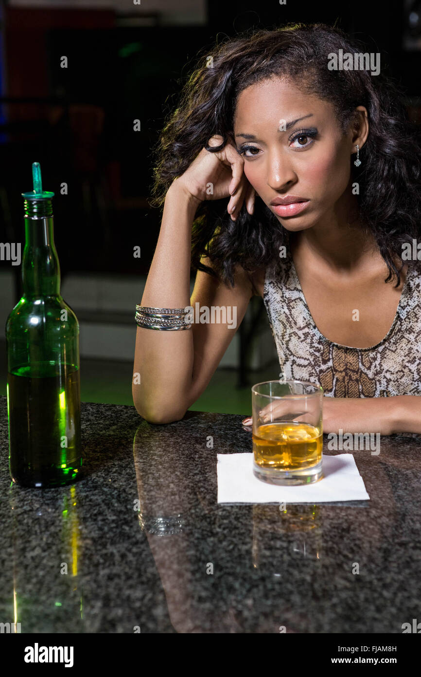 Pub bar counter woman hi-res stock photography and images - Alamy