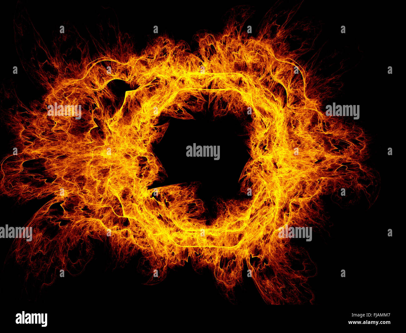 Fire flame, computer generated fractal, abstract background Stock Photo ...