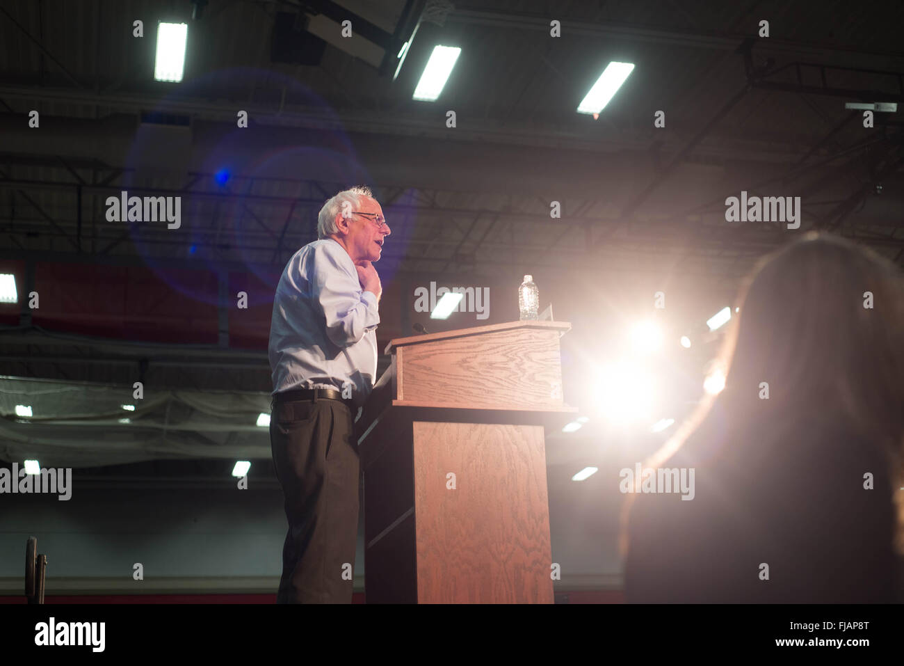 Milton, MA., USA. 29th February, 2016. Bernie Sanders at Rally in ...