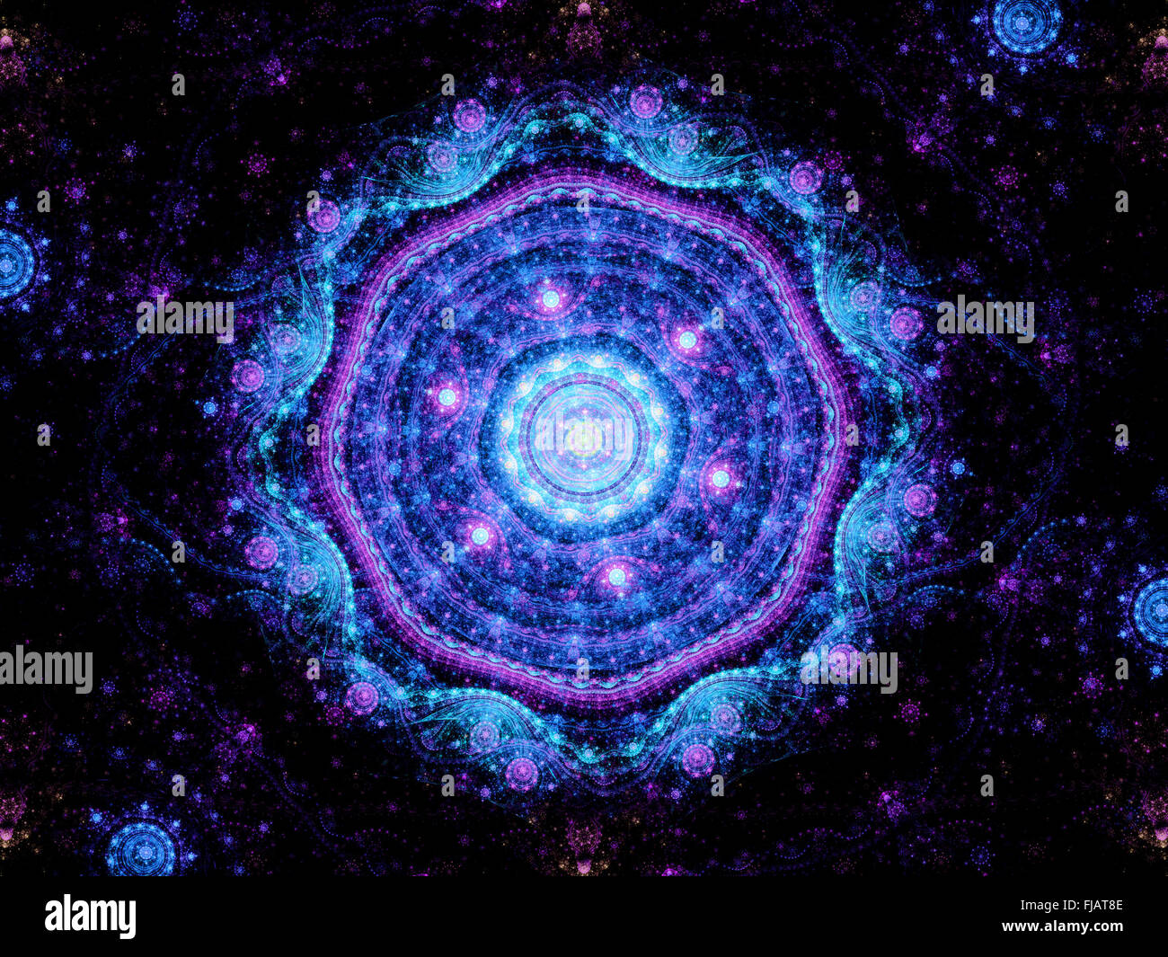 Magic mandala space object, fractal background Stock Photo - Alamy