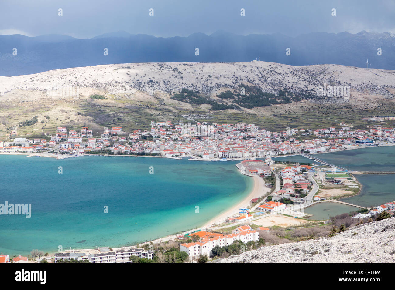 Landscape on Pag Island, Croatia Stock Photo - Alamy