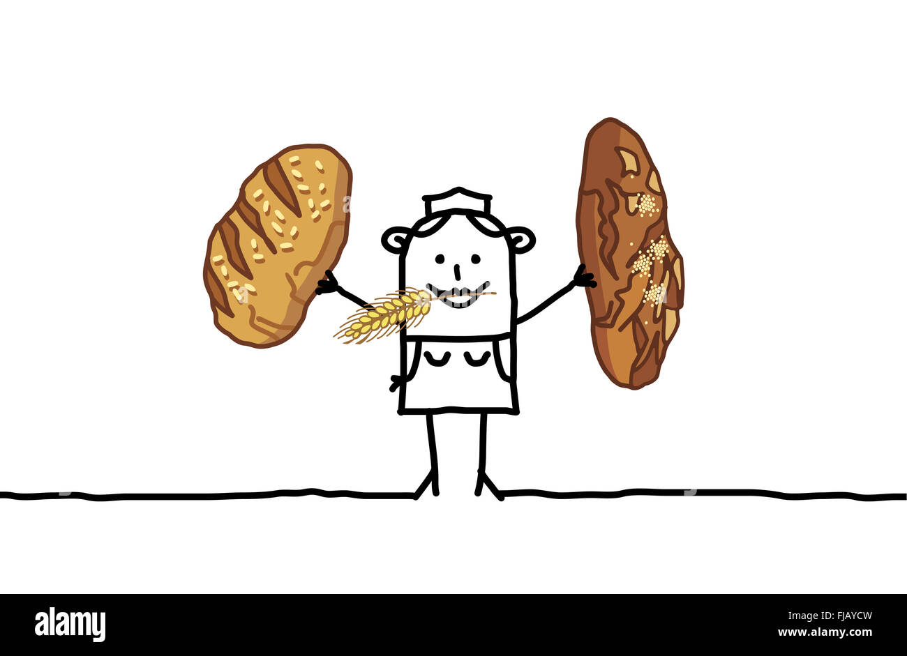 Cartoon bread Cut Out Stock Images & Pictures - Alamy