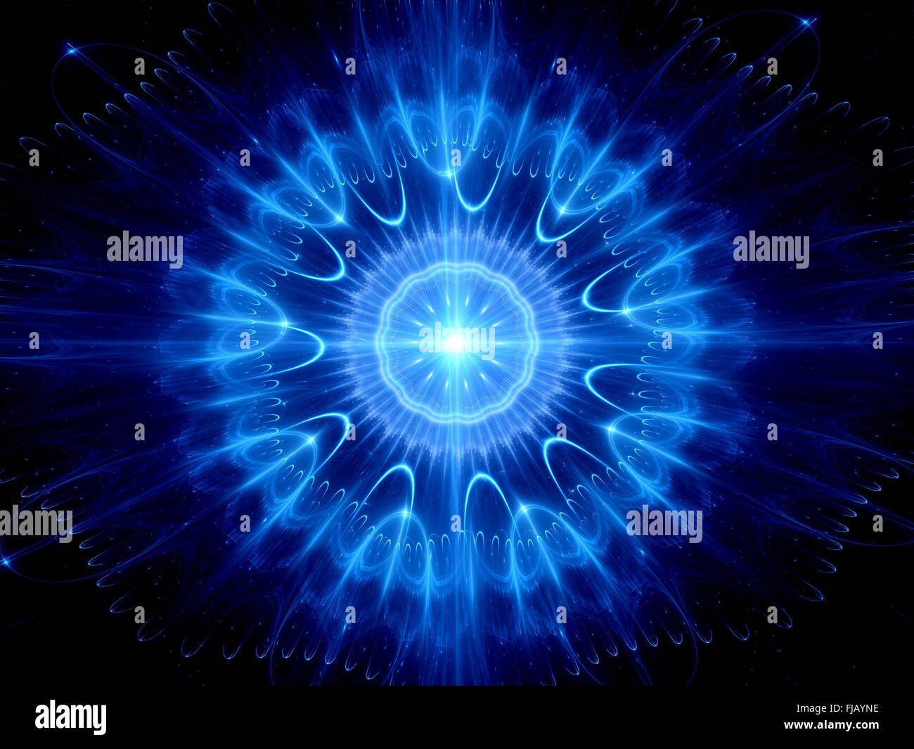 Artificial intelligence blue abstract computer generated background ...
