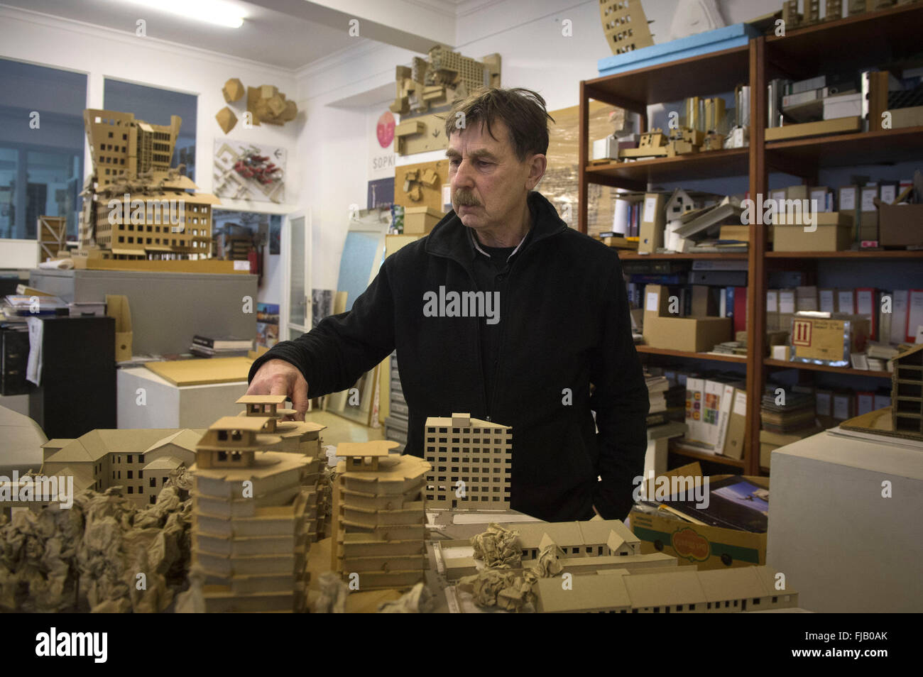 Prague, Czech Republic. 25th Feb, 2016. Vlado Milunic, Czech architect ...