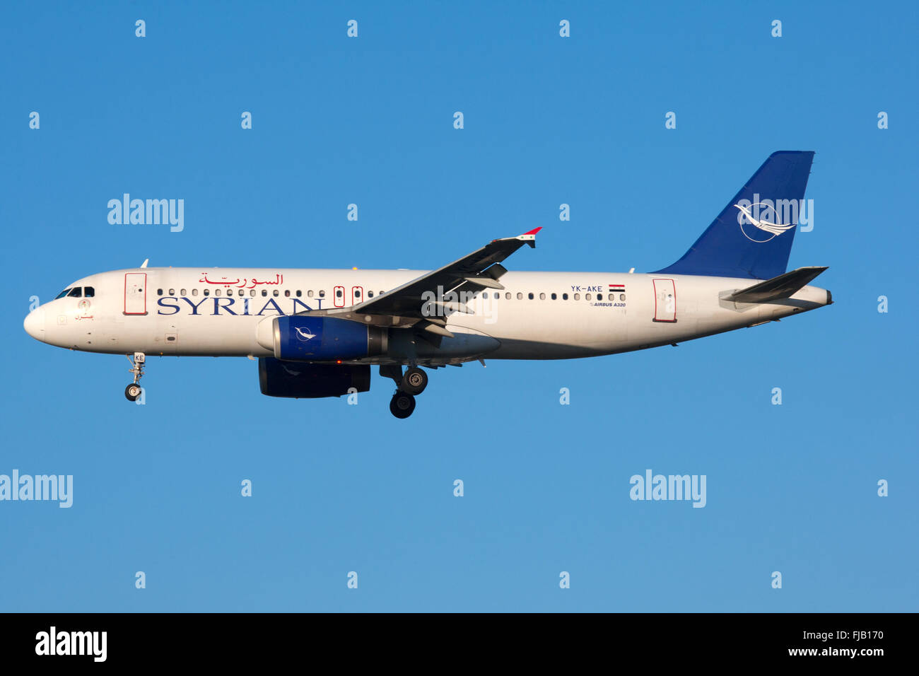 Syrian Airline Airbus A320 Aircraft Stock Photo - Alamy