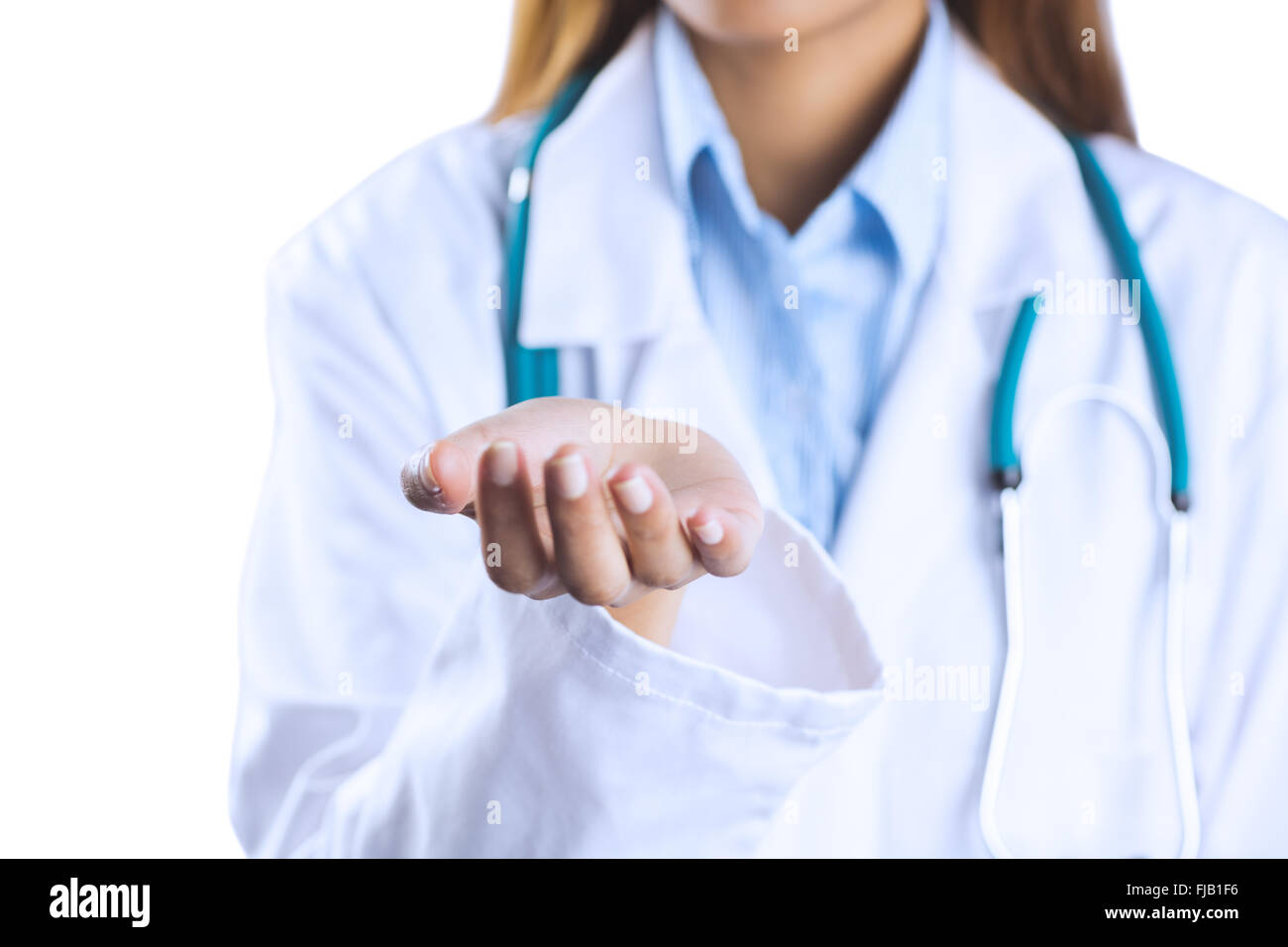 Asian doctor stretching out hand Stock Photo - Alamy