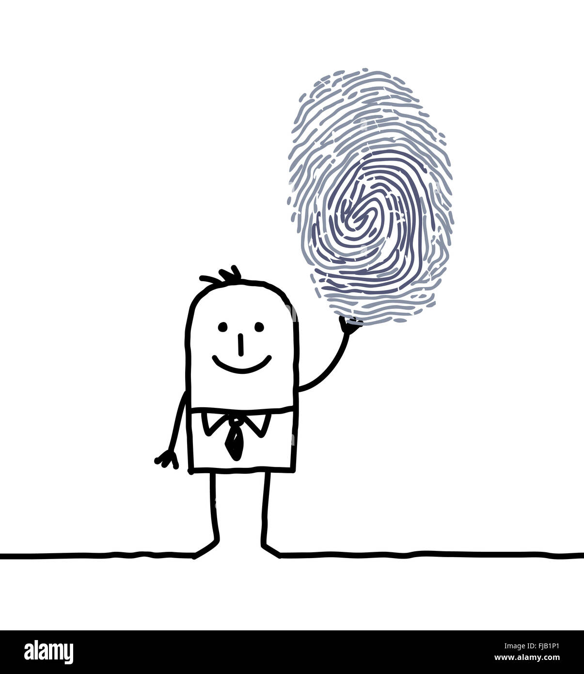 Fingerprint Cartoon