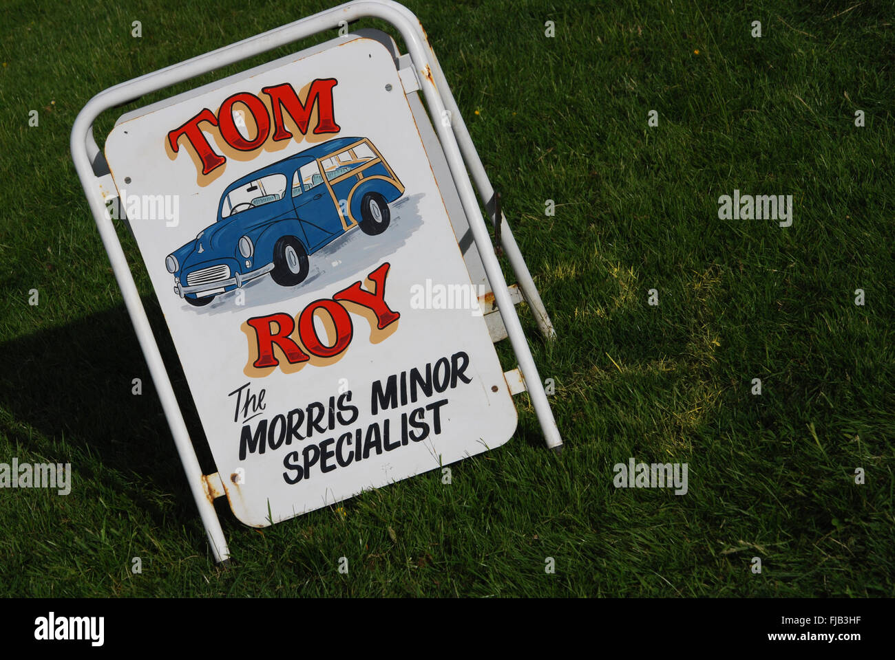 advertisement for Tom Roy, the Morris Minor Specialist Stock Photo - Alamy