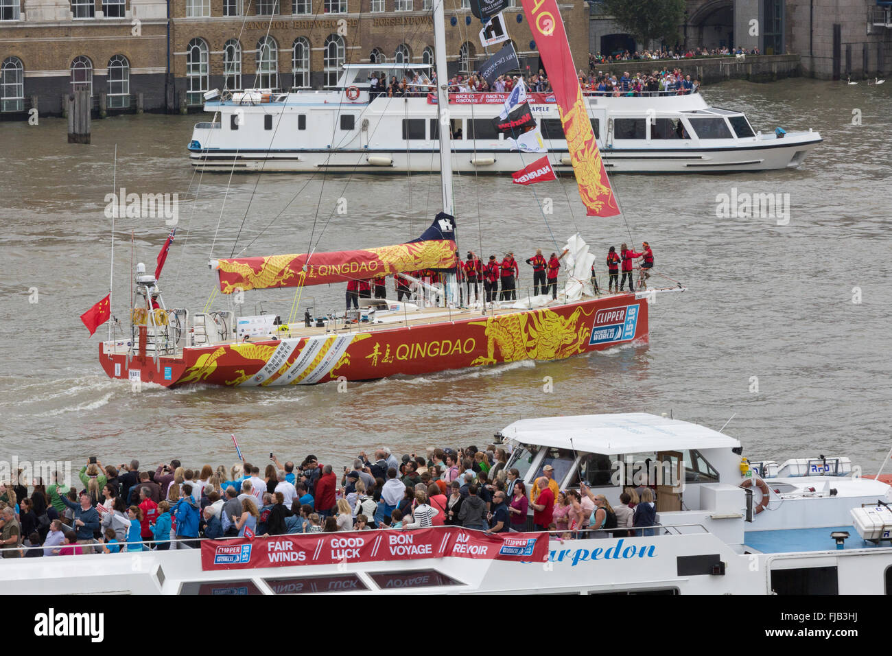Clipper race yacht Qingdao Stock Photo - Alamy
