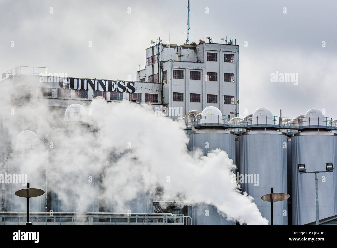 Guinness symbol and production at the Guinness factory in Dublin in ...