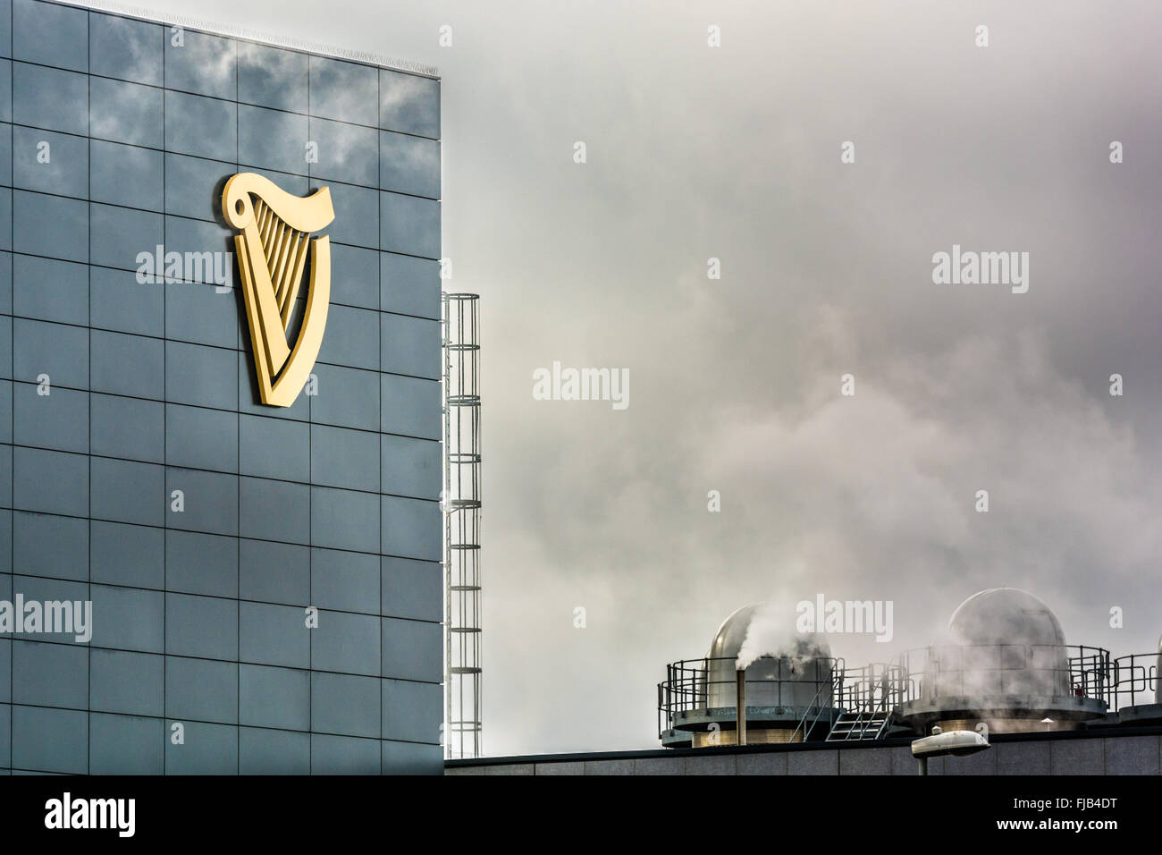 Guinness symbol and production at the Guinness factory in Dublin in ...