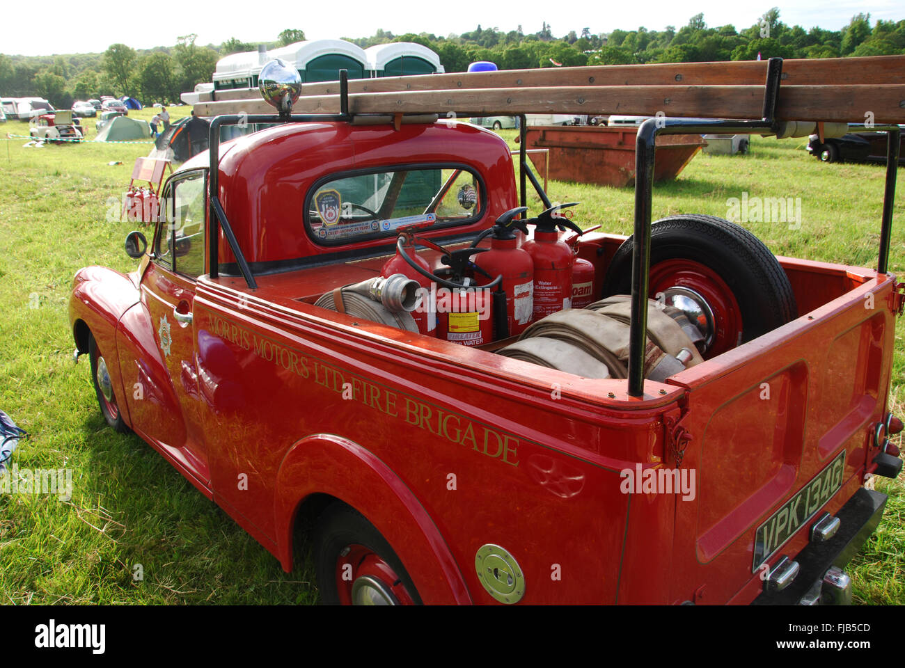 Morris Minor fire engine, Cornbury Park 2015, Oxford United Kingdom ...