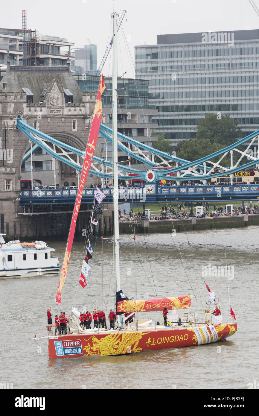 Clipper race yacht Qingdao Stock Photo - Alamy