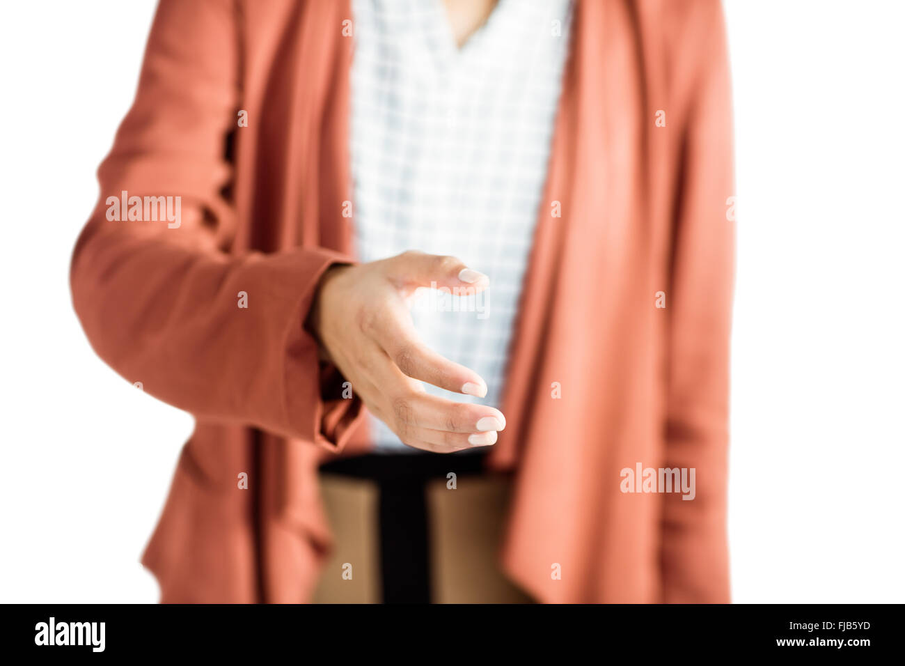 Businesswoman offering a handshake Stock Photo - Alamy