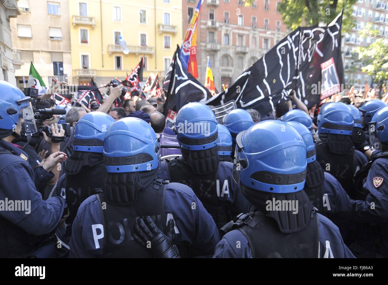 Milan, Italy, demonstration of the neonazi group "Forza Nuova Stock ...