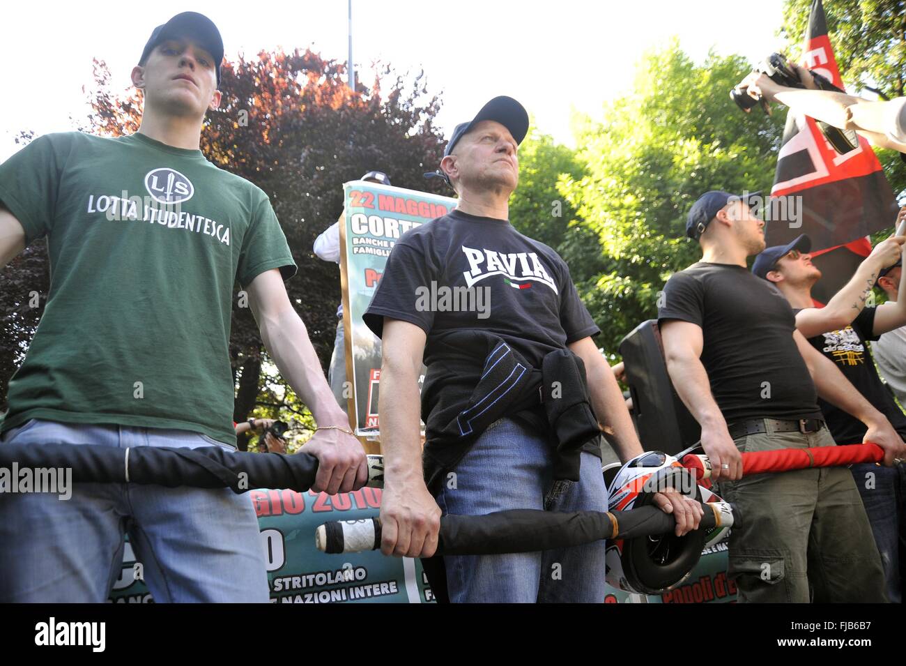 Milan, Italy, demonstration of the neonazi group "Forza Nuova Stock ...