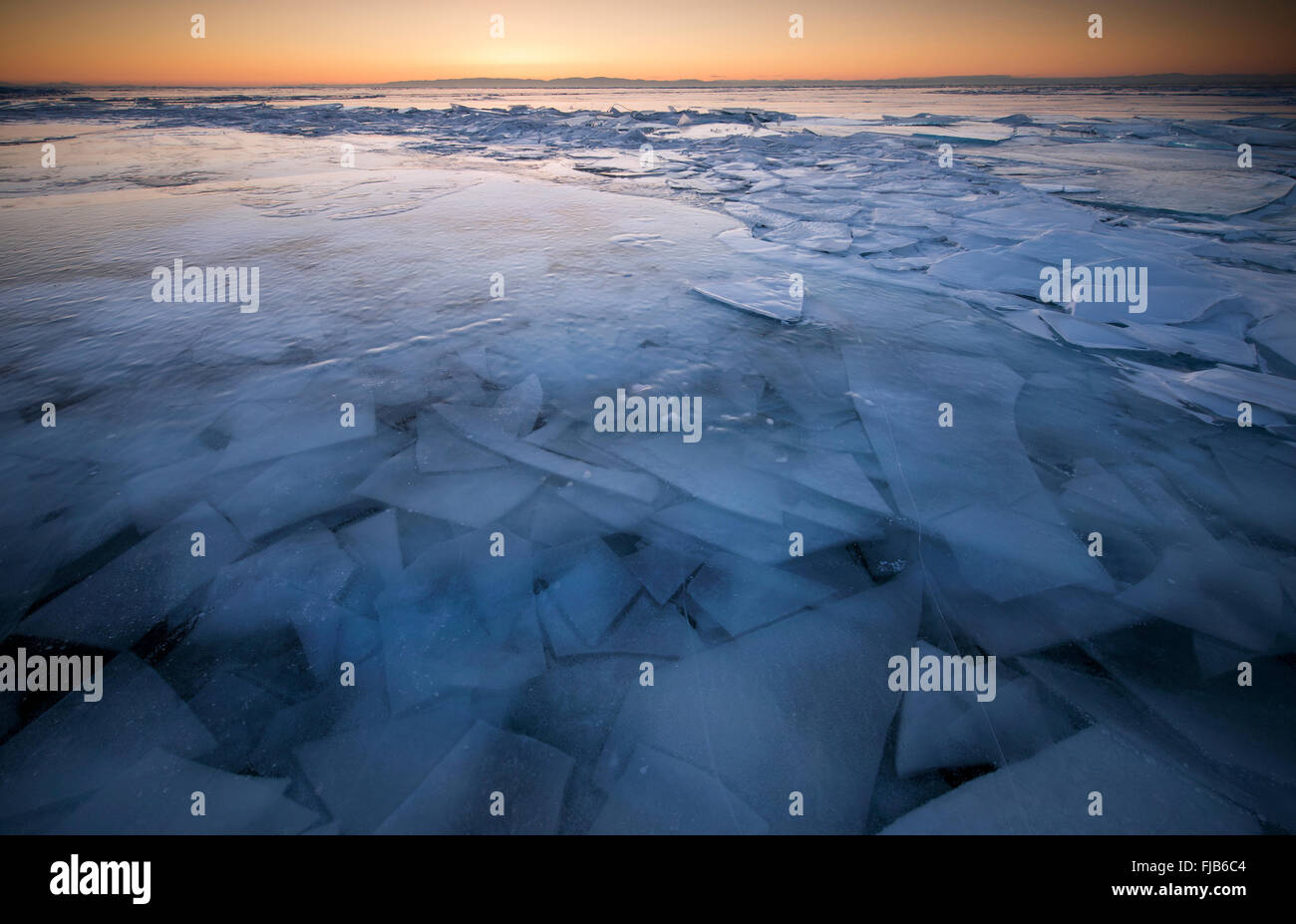 Ice patterns on Lake Baikal Stock Photo - Alamy