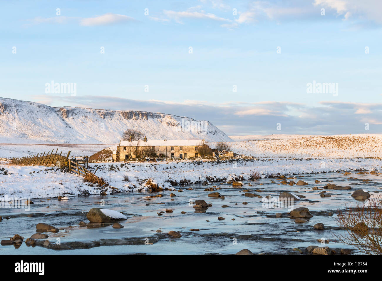 Wheysike House and Cronkley Fell Across Harwood Beck in Winter Viewed ...