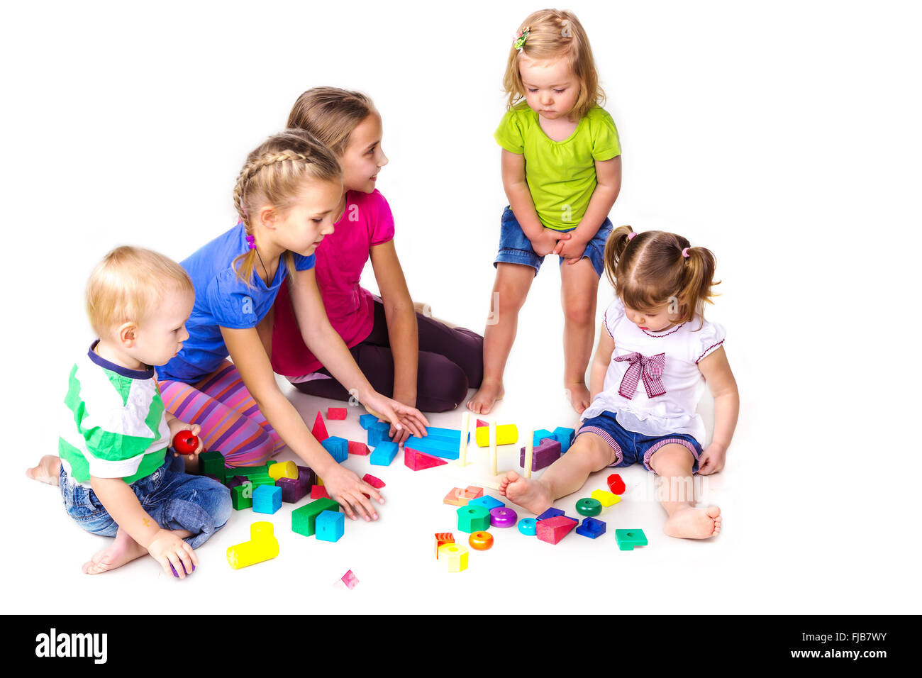 Children team building Cut Out Stock Images & Pictures - Alamy