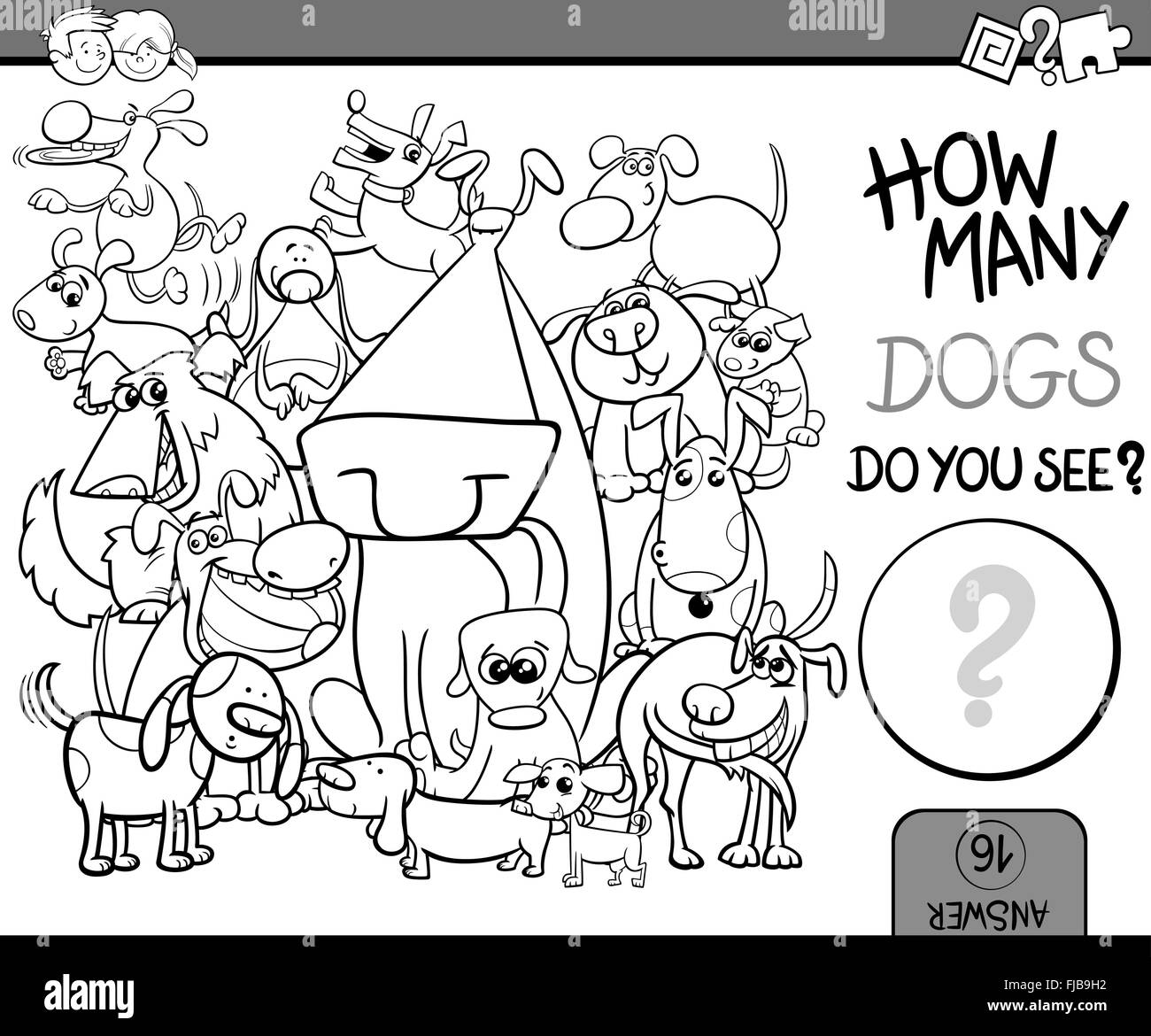 Black and White Cartoon Illustration of Kindergarten Educational ...